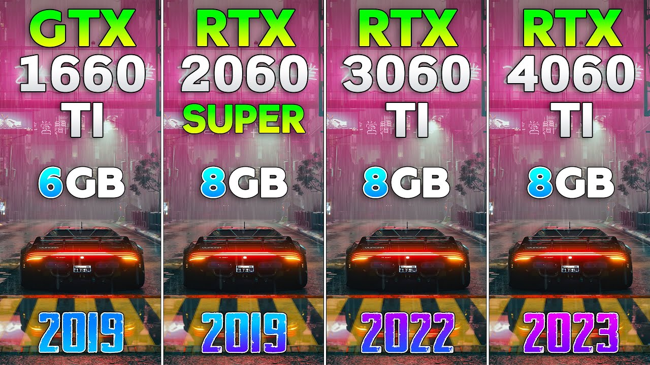 GTX 1660 Ti vs RTX 2060 Super vs RTX 3060 Ti vs RTX 4060 Ti - Test in 8 ...