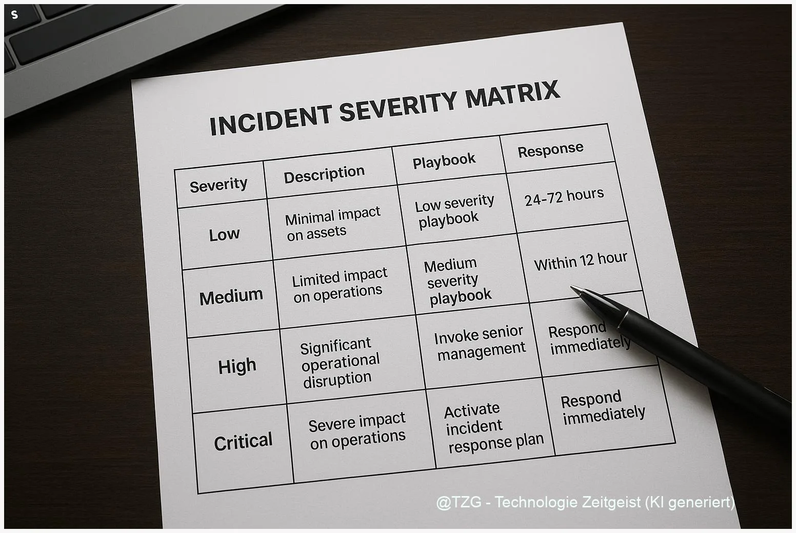 GenAI Incident Severity Matrix: Playbooks für SOCs und IR‑Teams