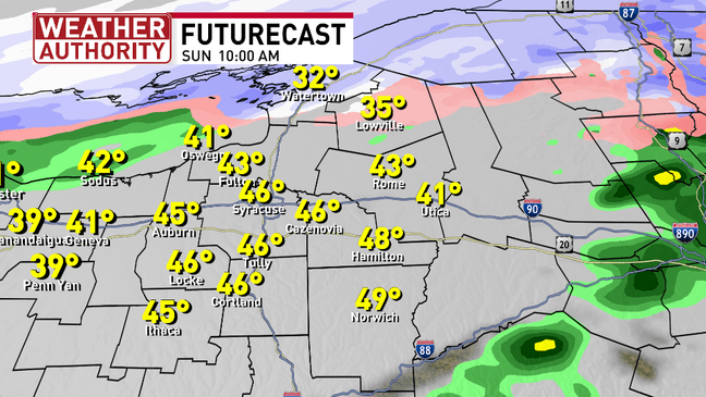 Frozen precipitation will impact roads and trees in NNY Sunday and ...