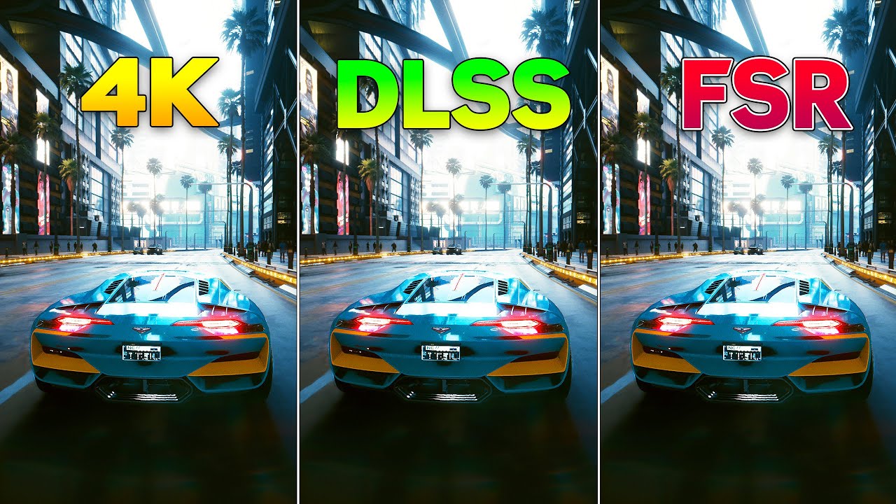 Cyberpunk 2077: FSR 2.1 vs DLSS vs Native 4K