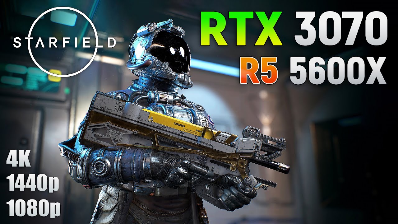 Starfield on RTX 3070 + Ryzen 5 5600X | 1080p | 1440p | 4K