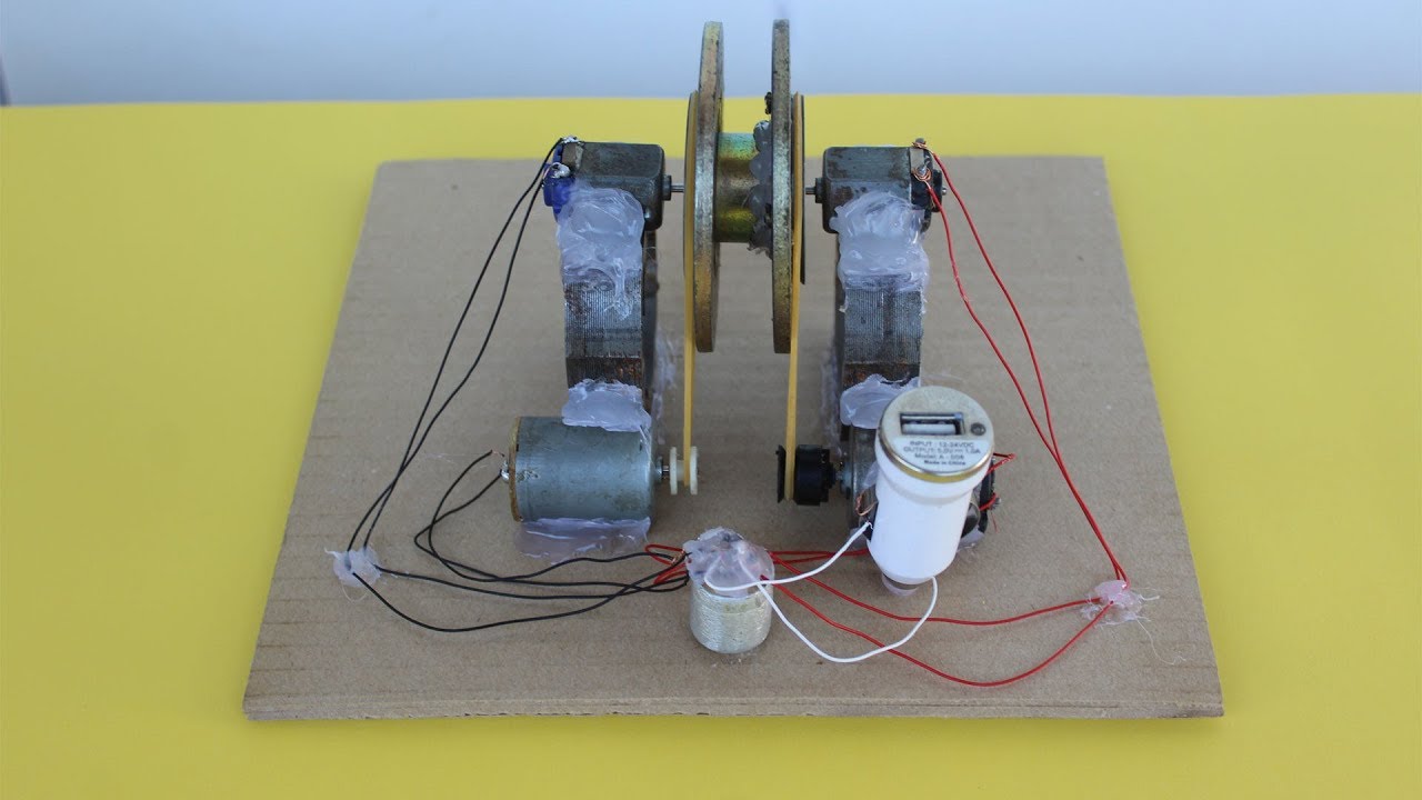 Free Energy Generator Self Running Machine Mobile Charging Using DC Motor