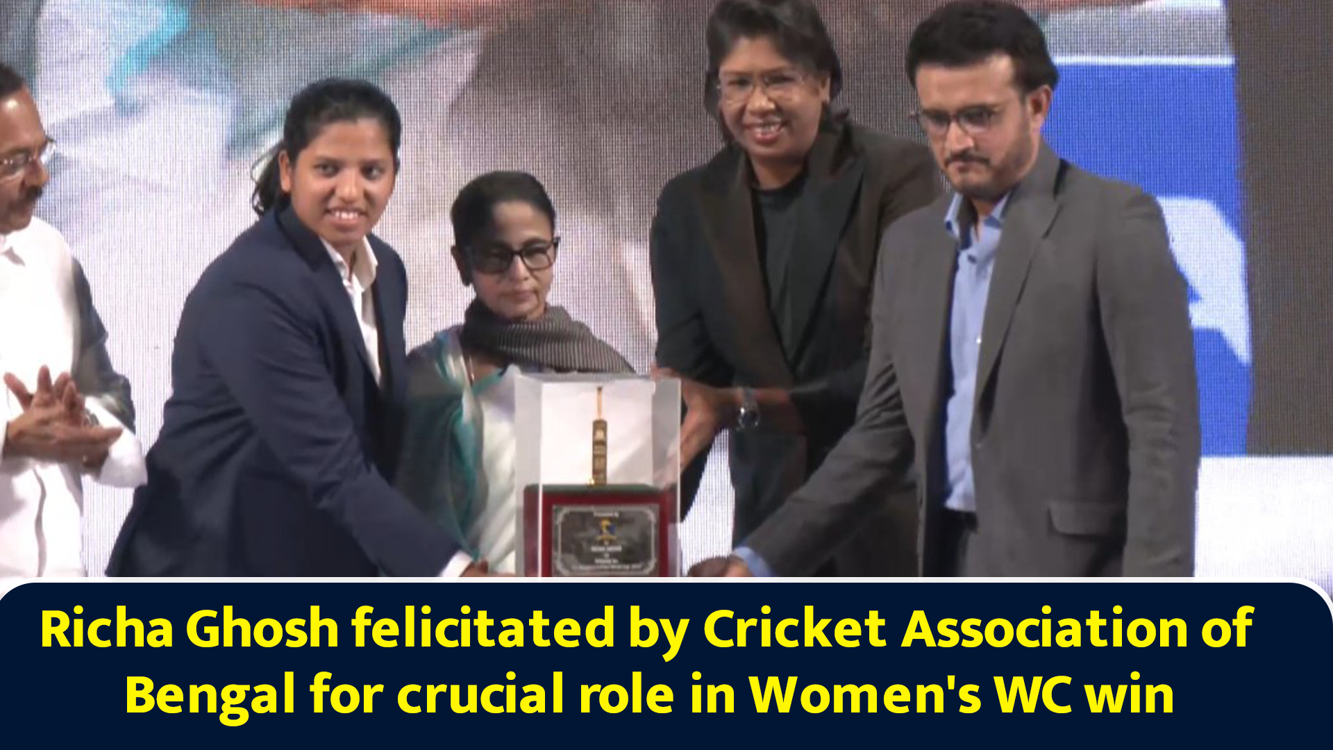 Richa Ghosh felicitated by Cricket Association of Bengal for crucial ...
