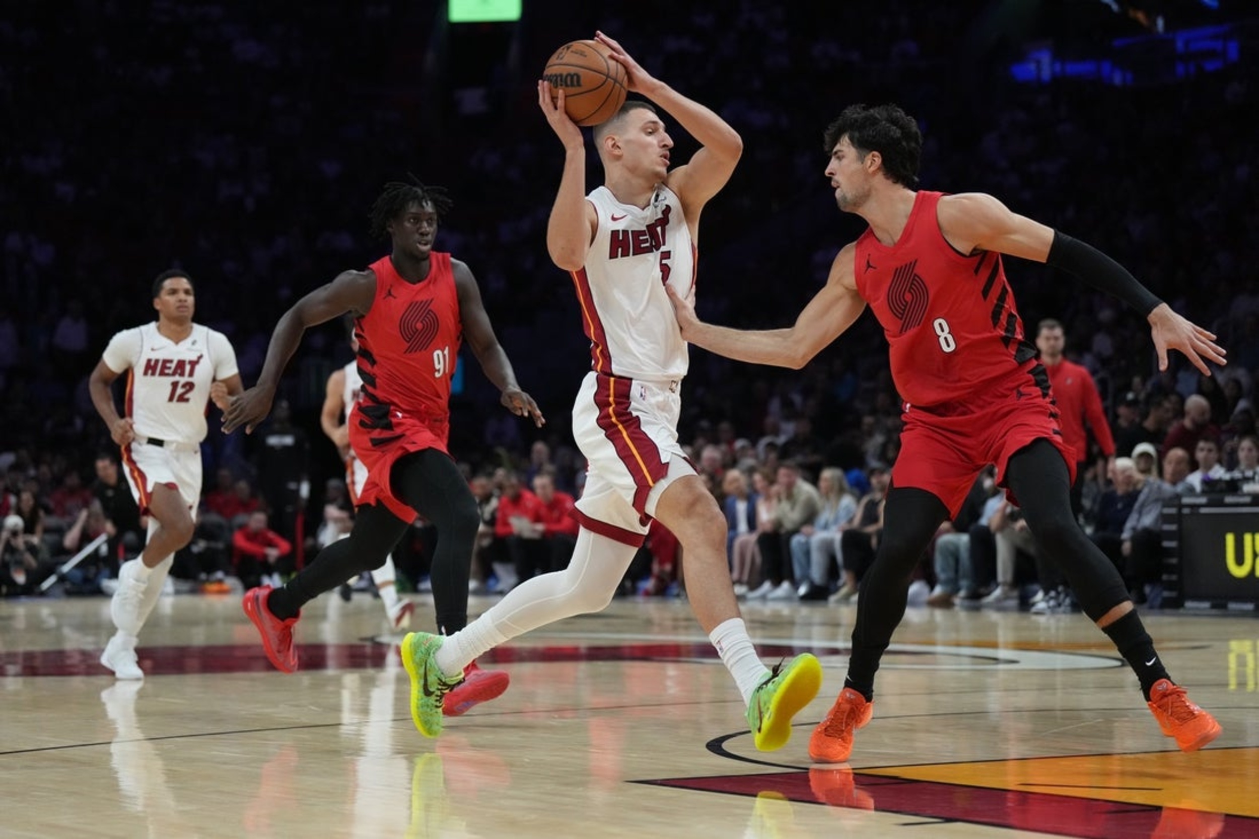 Nikola Jovic leads Heat bench to big day, late win over Blazers