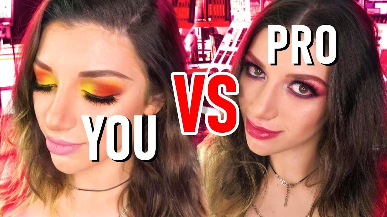 My subscribers vs a professional makeup artist challenge