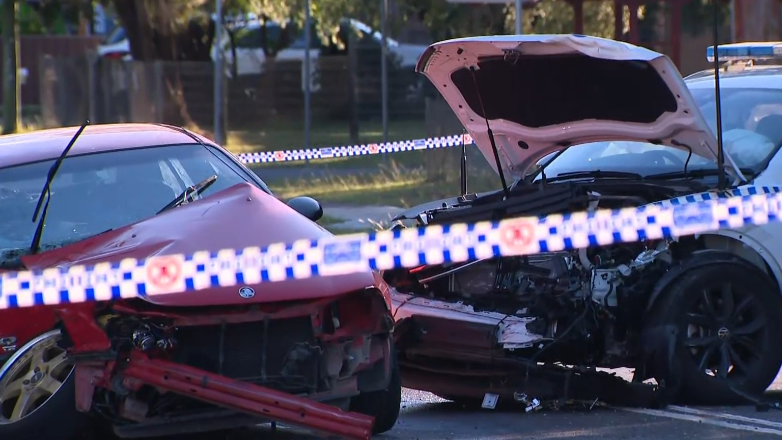 Investigation under way after horror head-on crash involving police car