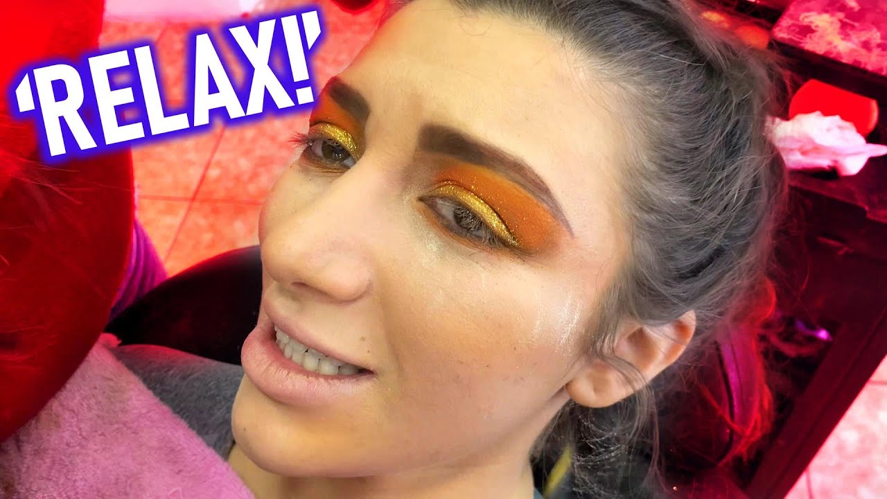 MUA tells me to calm down during my glam session