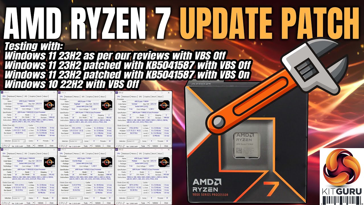AMD Ryzen 7 - Win 11 patch, VBS and Win 10 - update