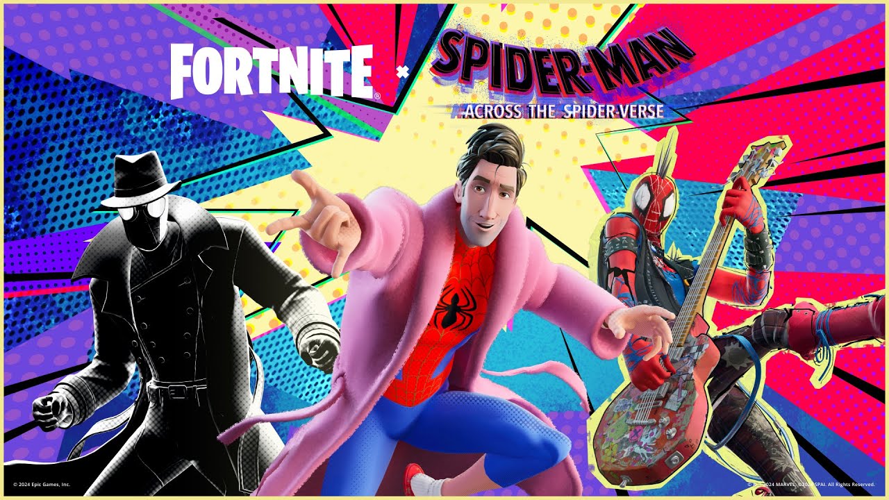 Fortnite The Spider-Gang is here! Spider-Punk, Spider-Man Noir and ...
