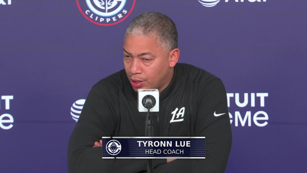 PHX 114, LAC 103: Clippers coach Tyronn Lue Postgame Media Availability