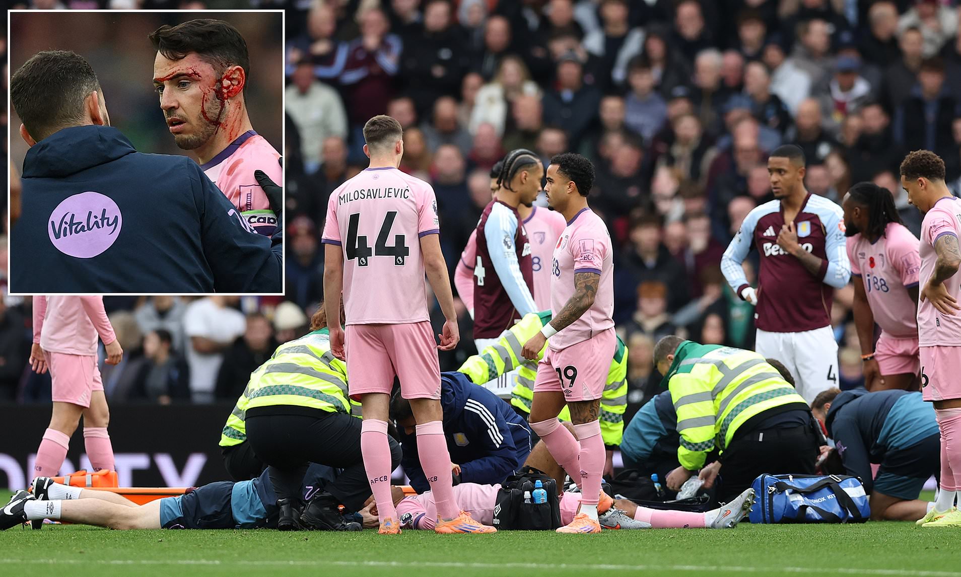 Bournemouth stars involved in nasty head clash in opening minutes of ...