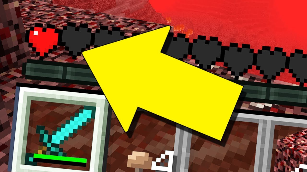 Surviving the Nether with one heart in Deep End survival