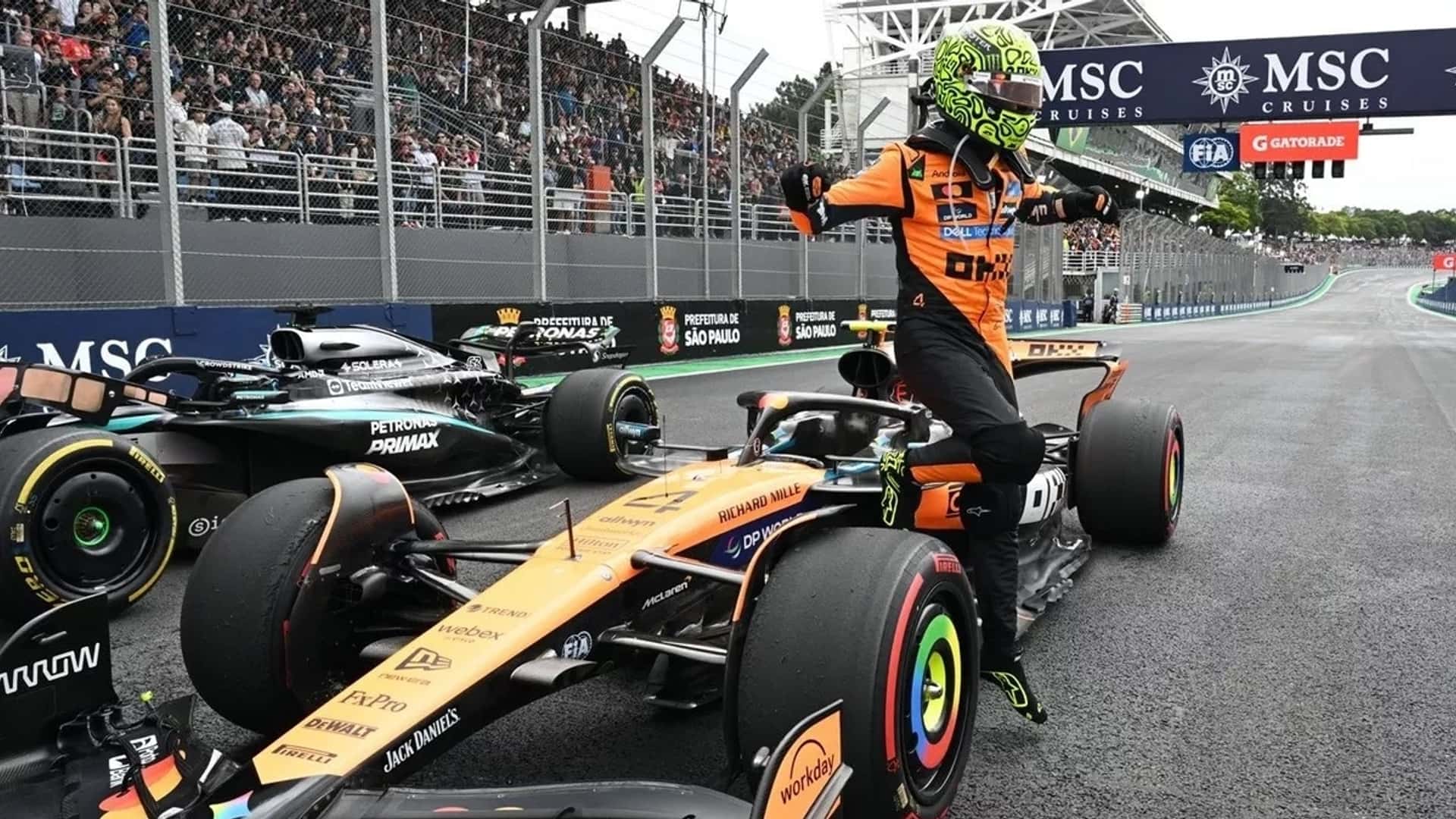 F1: Norris é pole, Verstappen vai mal e Bortoleto é último na qualificação