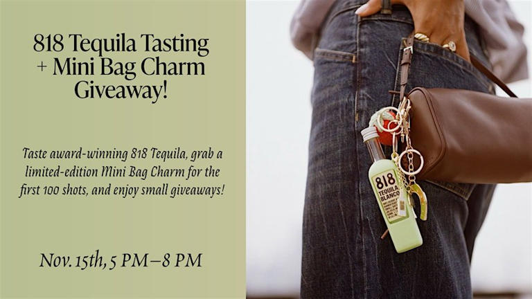 818 Tequila Tasting + Mini Bag Charm Giveaway