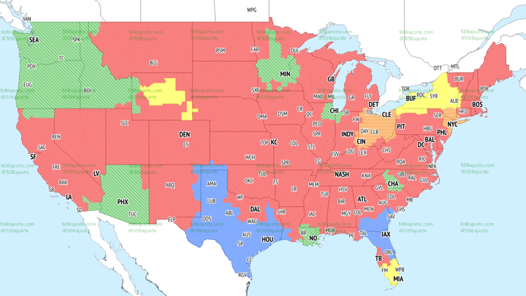 NFL Week 10 coverage maps: Which games are Fox, CBS broadcasting?