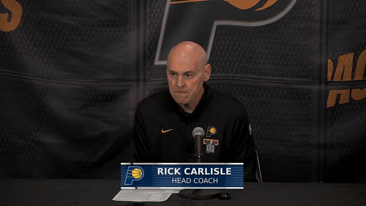 DEN 117, IND 100: Pacers coach Rick Carlisle Postgame Media Availability