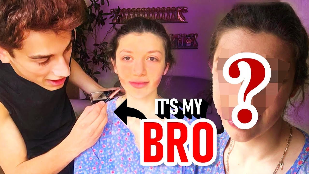 My brother does my makeup in a funny beauty challenge