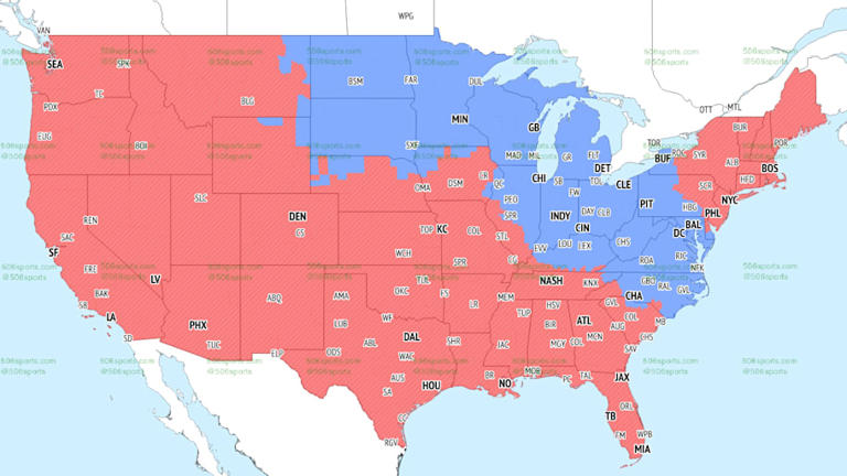 NFL coverage maps 2025: TV schedule and coverage, announcers for Week 10