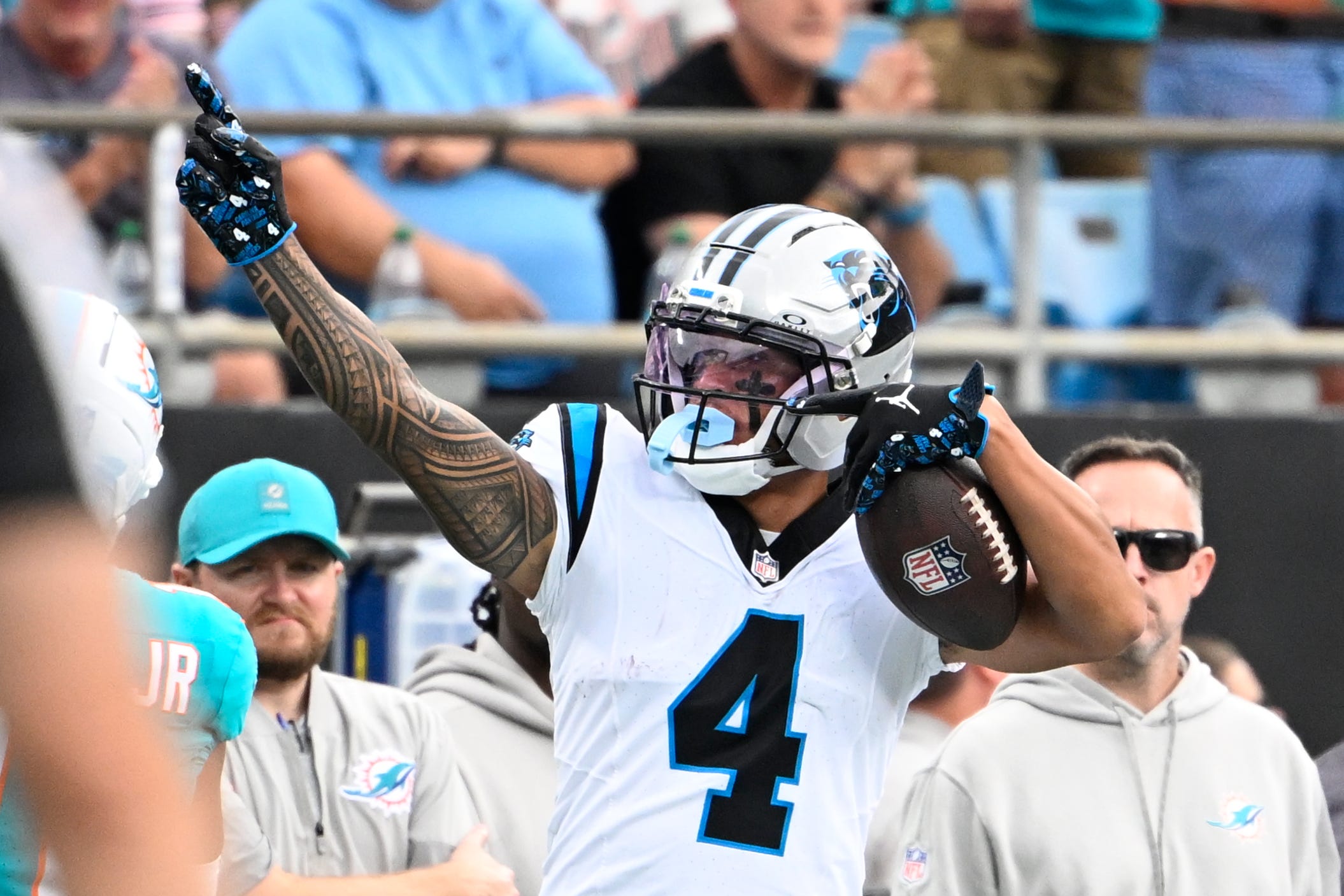 Is Tetairoa McMillan playing today? Week 10 updates for the Panthers WR