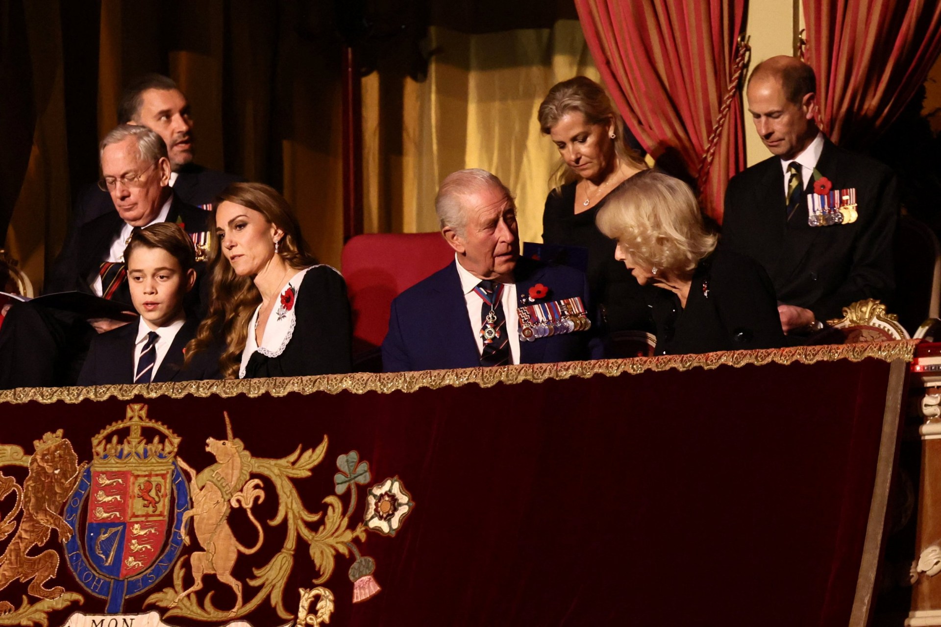 King's eyes fill with tears during Remembrance service
