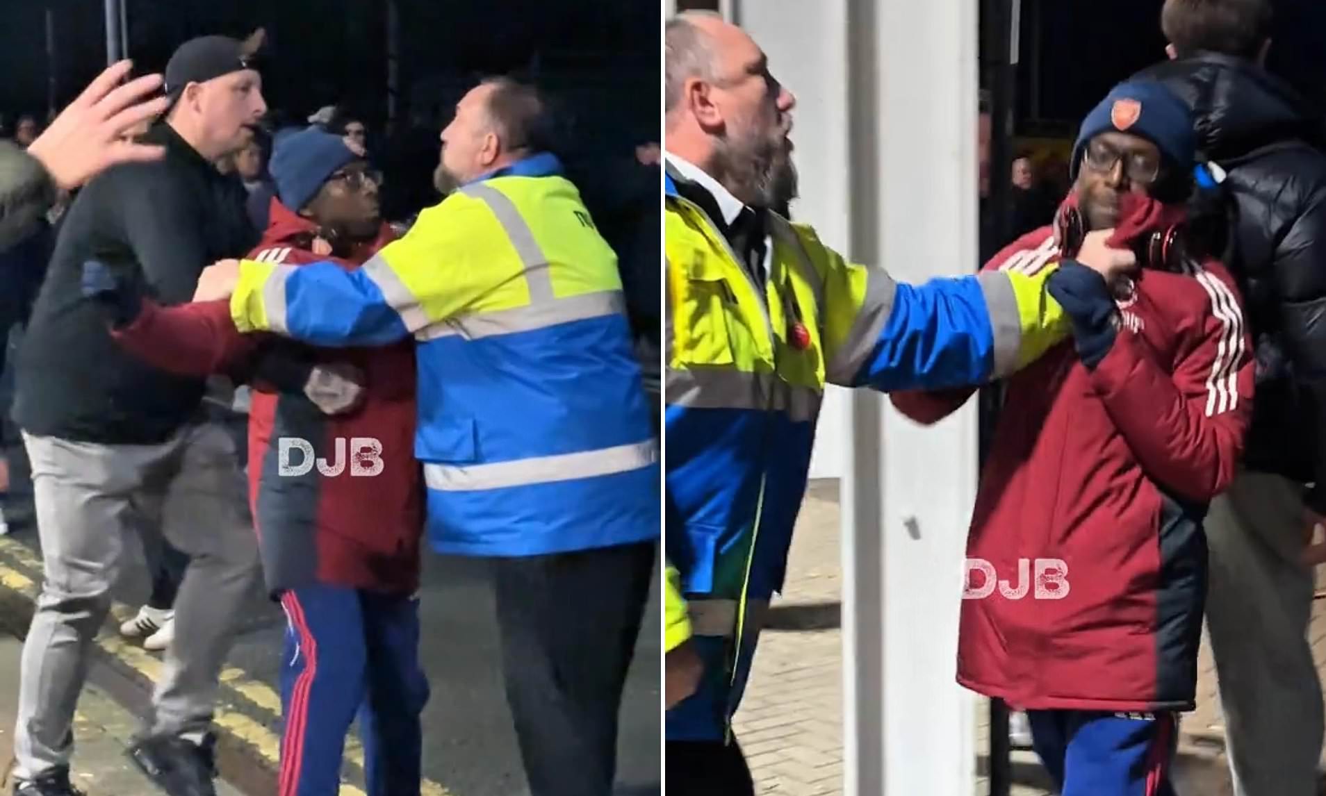AFTV star Ty throttled by steward in ugly altercation following Arsenal ...