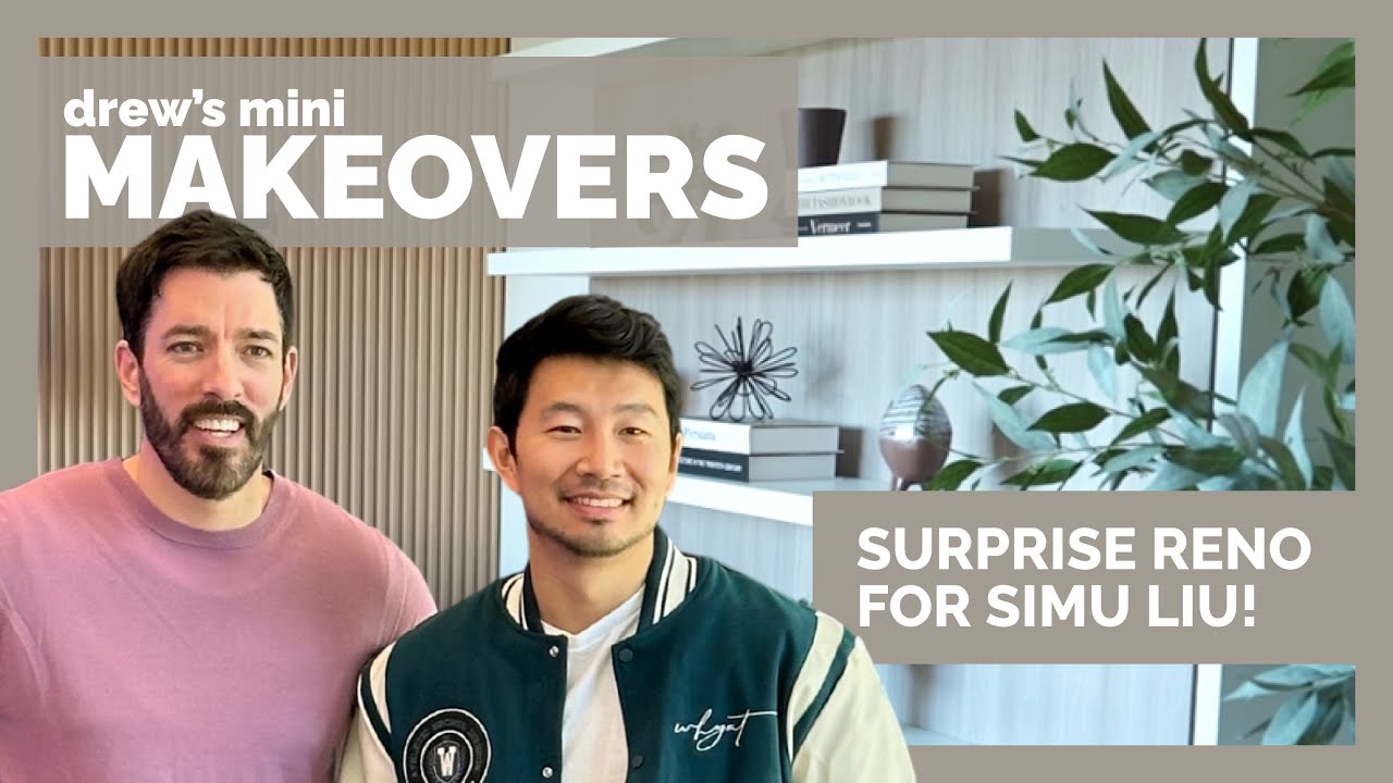 Drew Scott transforms Simu Liu's home office space