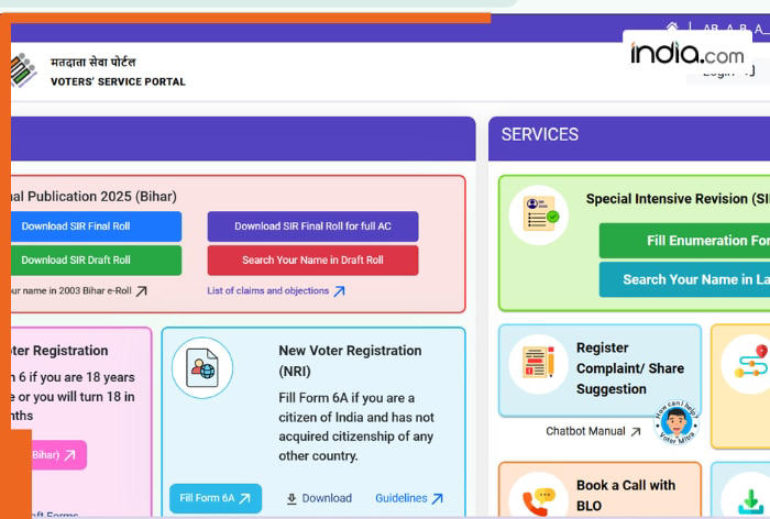 SIR in Bengal: Enumeration form available on ECI website, check steps ...