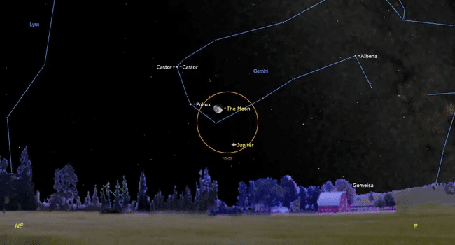 Don’t Miss Jupiter and the Moon’s Stunning Alignment Tonight