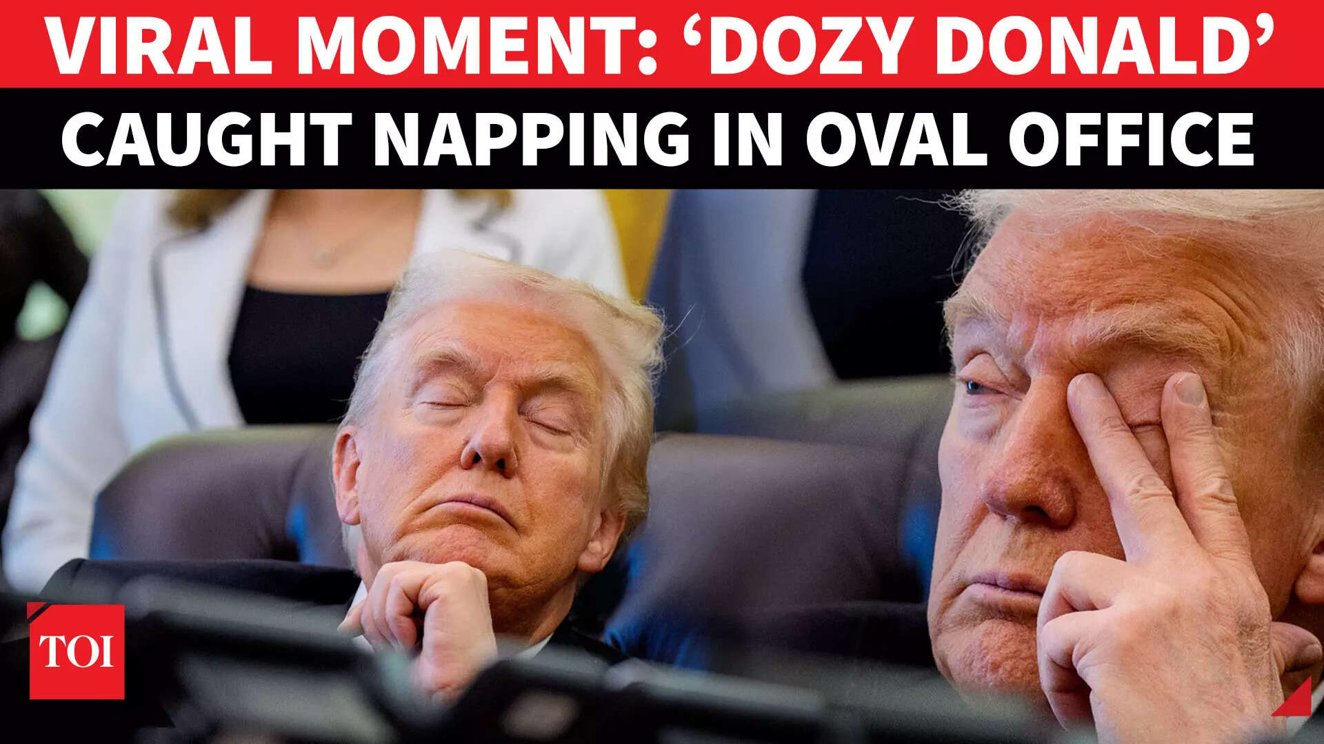 Trump Falls Asleep Mid-Event? Viral Oval Office Video Embarrasses US ...