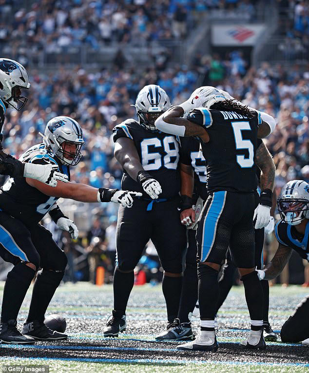 Rico Dowdle teases NFL refs by pretending to perform banned touchdown ...