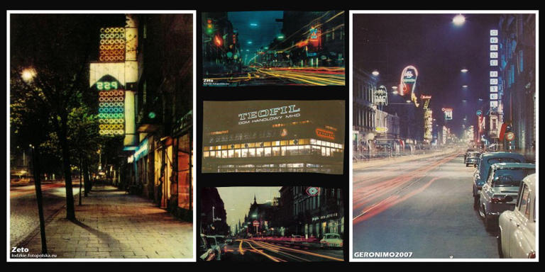 Łódzkie neony sprzed lat. Tak kiedyś wyglądało miasto po zmroku