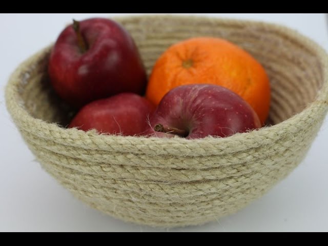 DIY sisal rope bowl