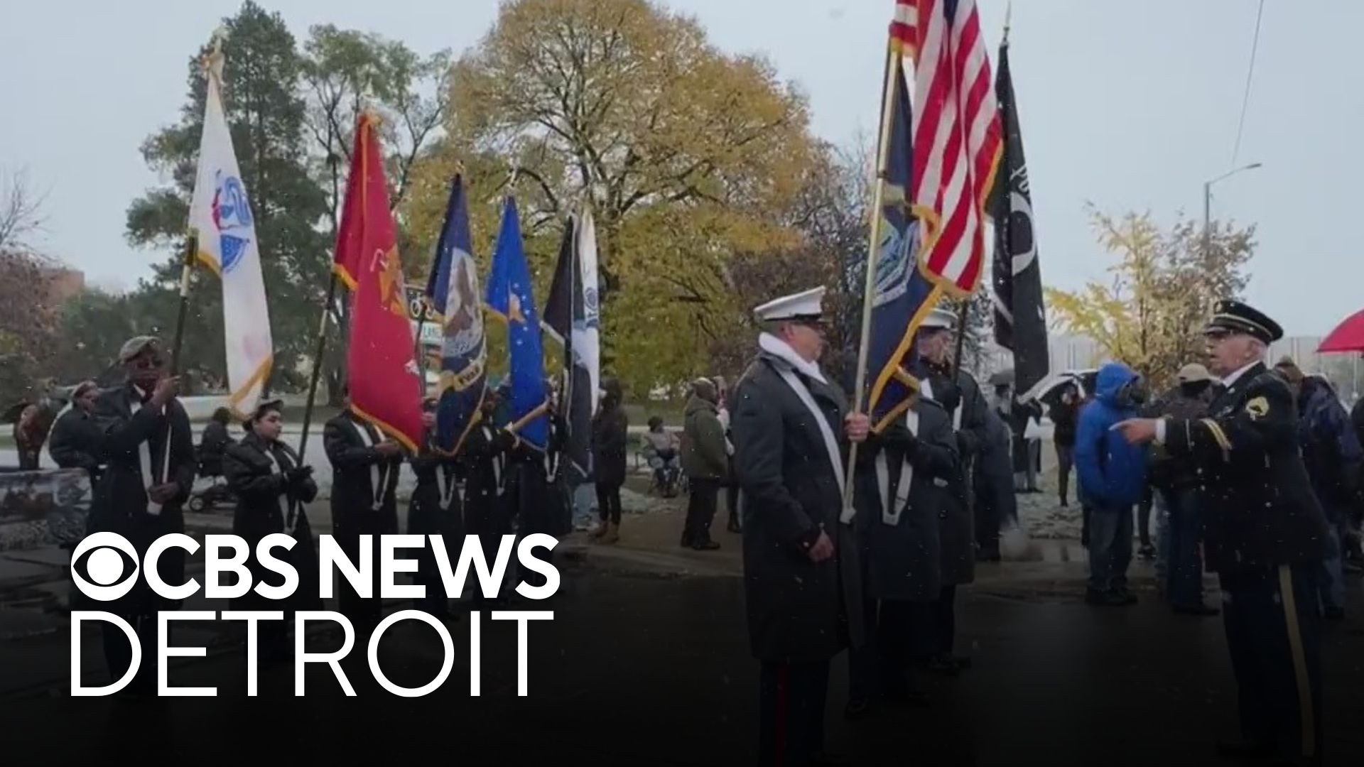 Detroit Veterans Day Parade marches on despite snow and cold