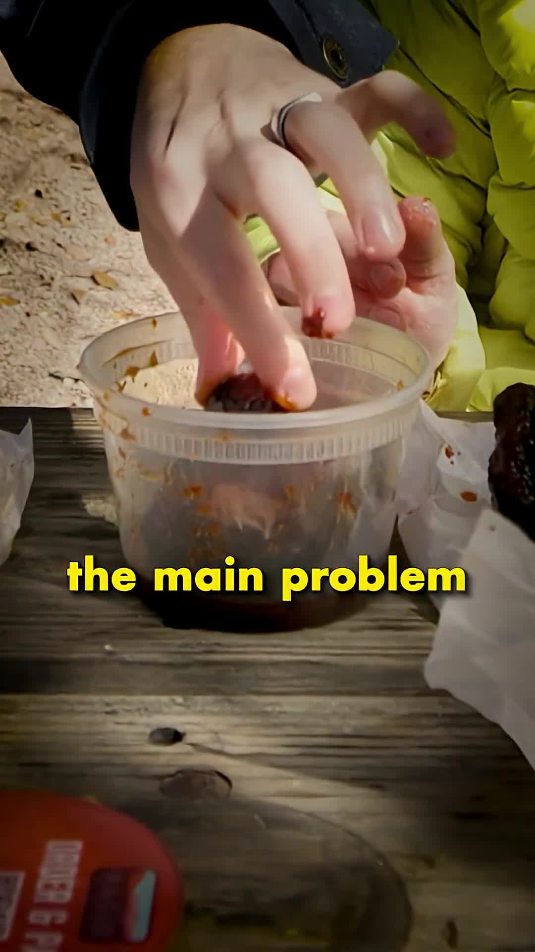 Two Brits try pork bites from a food truck!