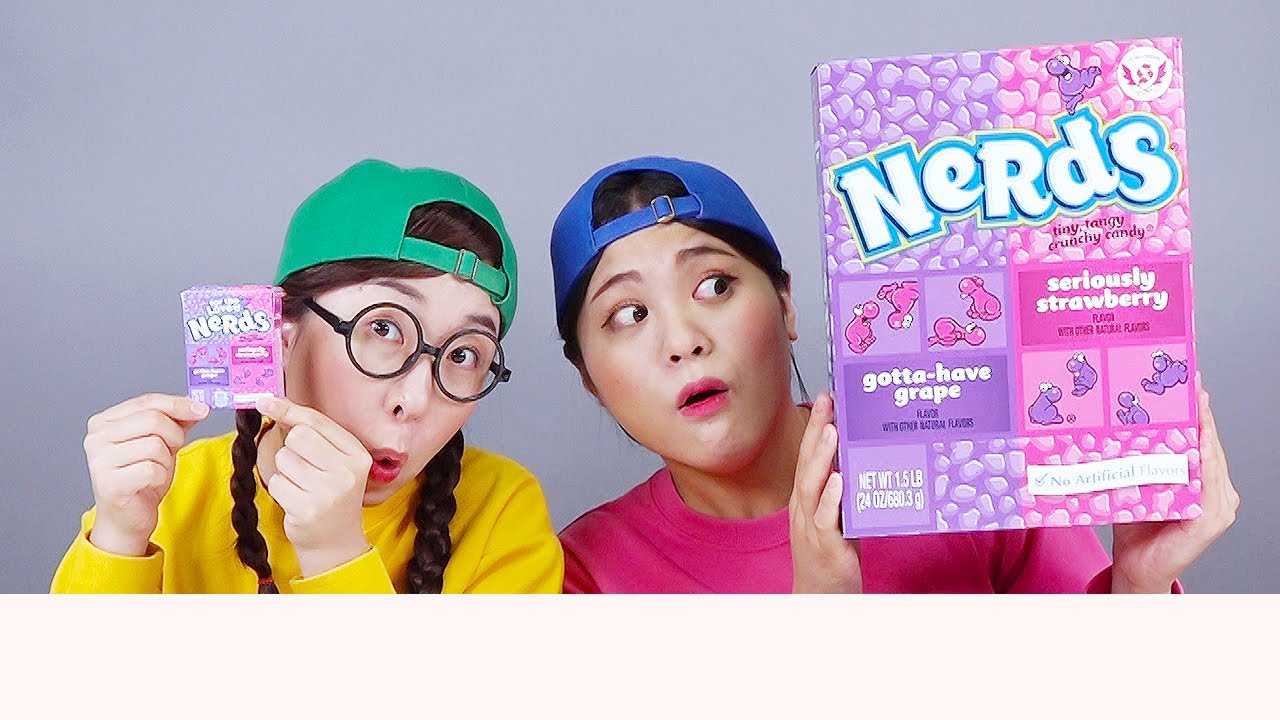 Besar vs makanan penutup makanan kecil tantangan Dona