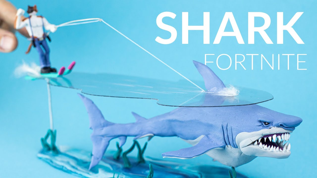 Making Meowscles riding a shark – with clay (Fortnite Battle Royale)