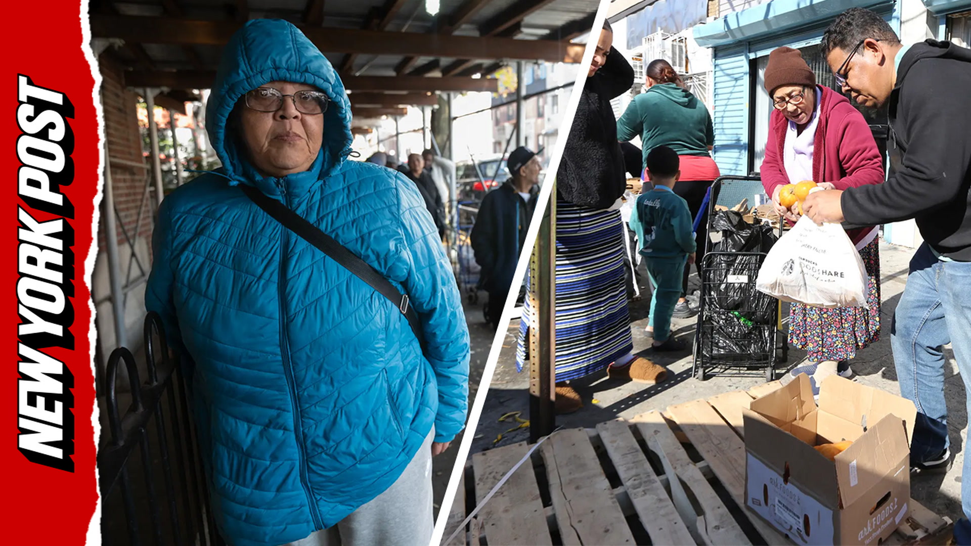 Long Lines At Nyc Food Banks As Government Shutdown Impacts Snap