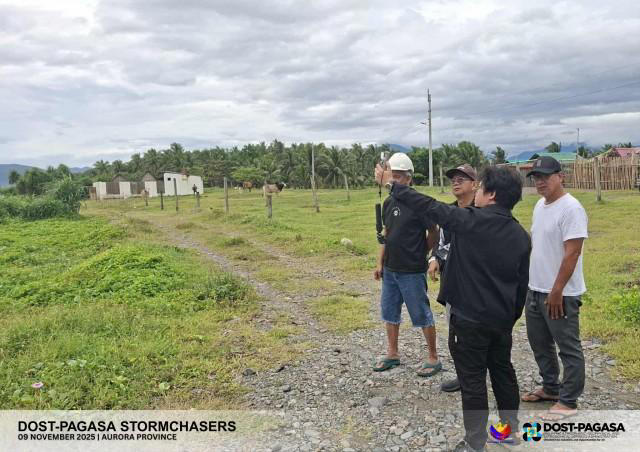 PAGASA deploys storm chasers to Aurora ahead of Uwan's landfall