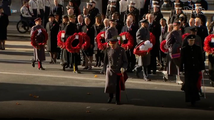King Charles Leads Royals in Remembrance Sunday Tribute in Show of ...