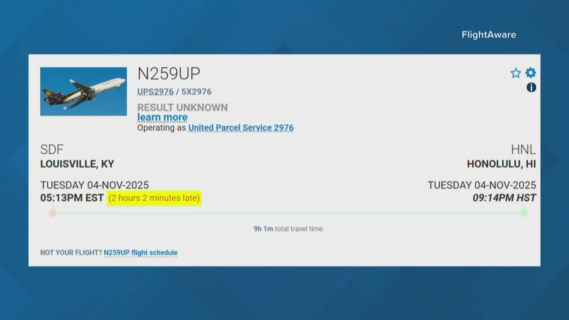 UPS Flight 2976 history revealed