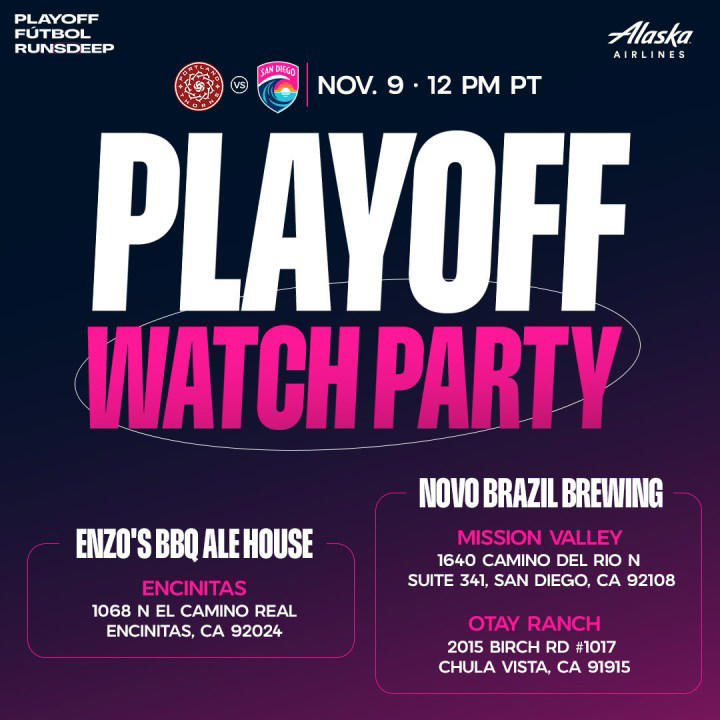 Watch parties for San Diego Wave quarterfinal match vs. Portland Thorns