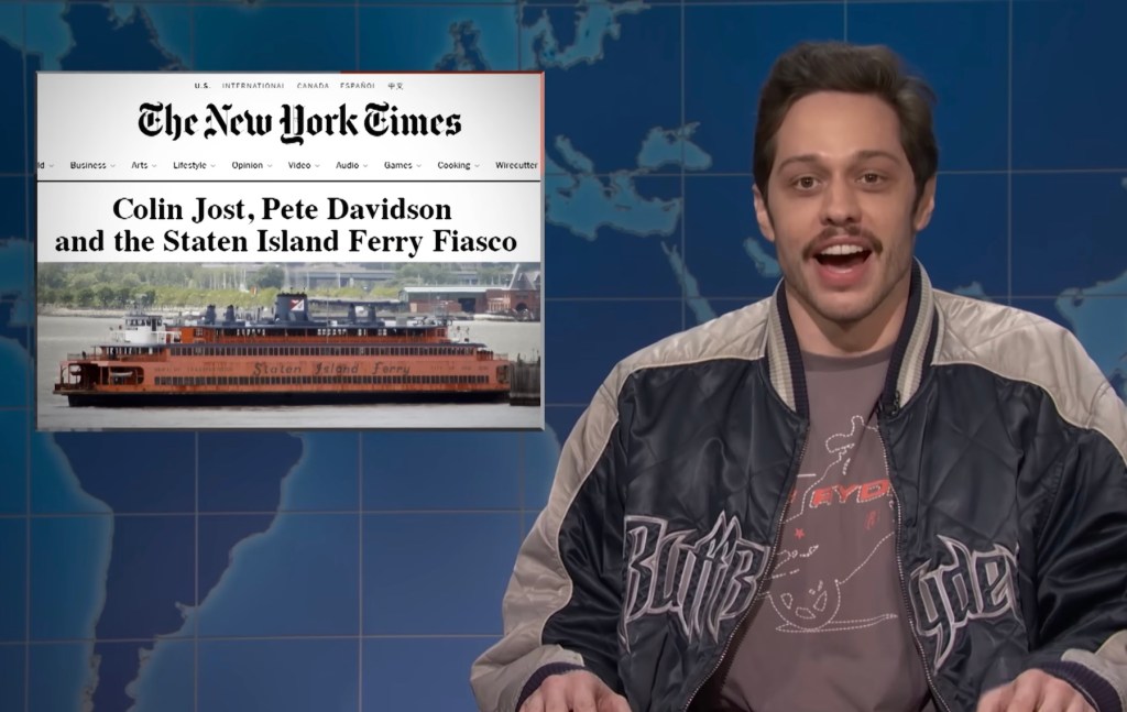 See Pete Davidson Joke About His ‘Staten Island Ferry Fiasco' on ‘SNL'