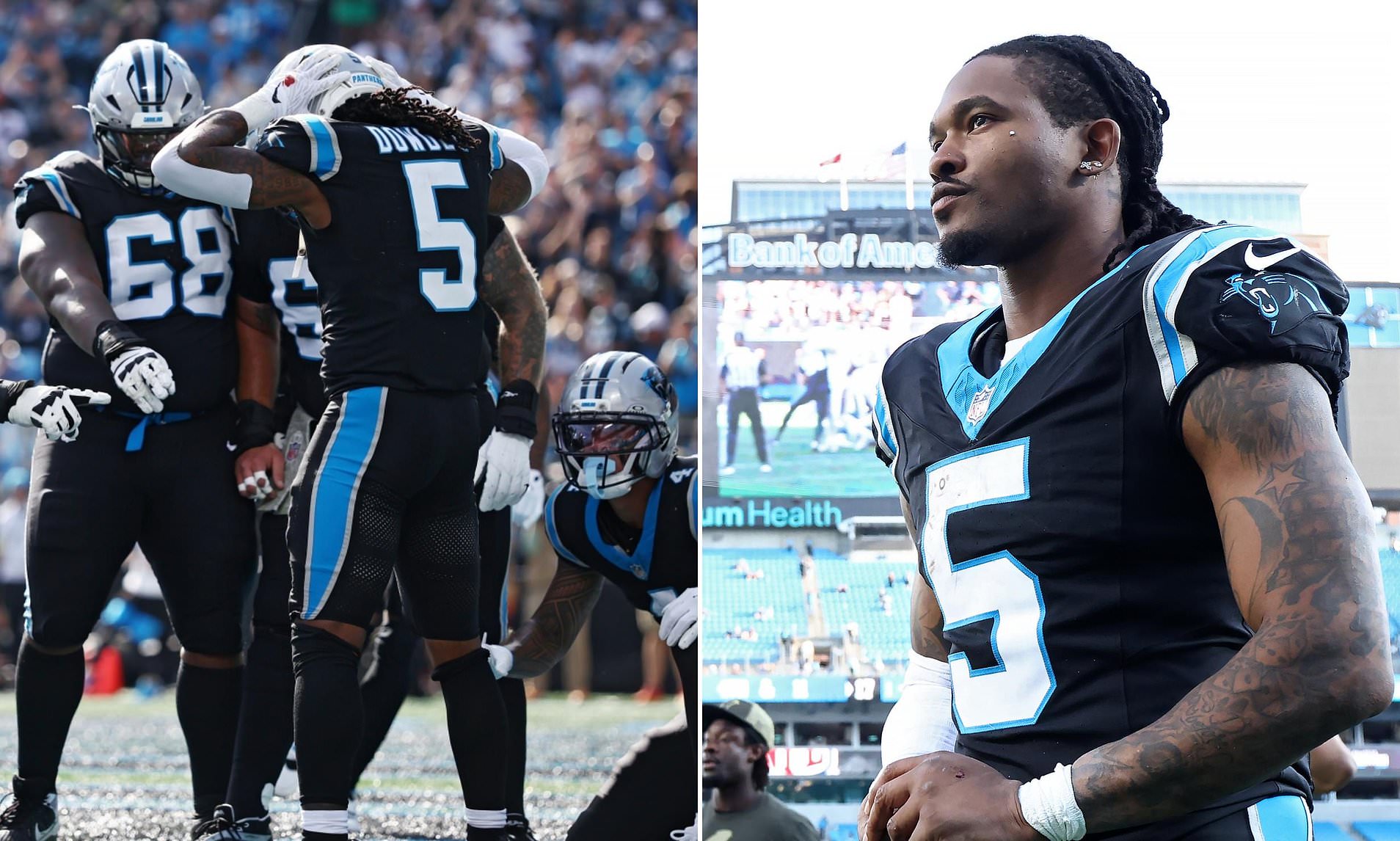 Rico Dowdle teases NFL refs by pretending to perform banned touchdown ...