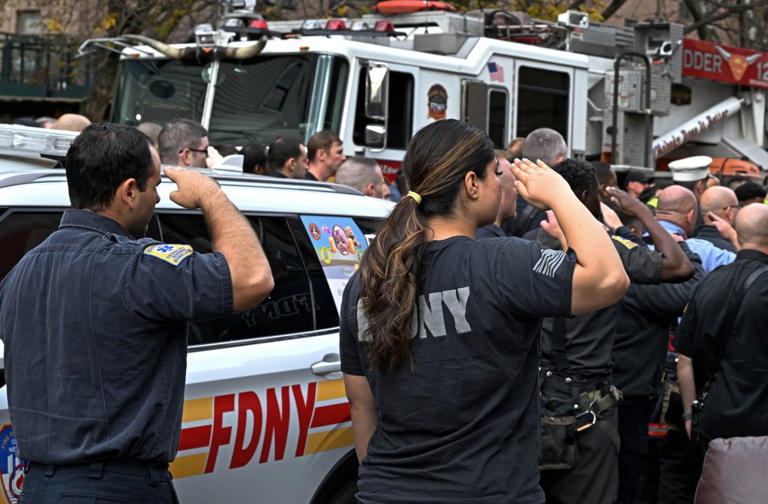 Widow, FDNY siblings of fallen firefighter Patrick Brady weep as ...