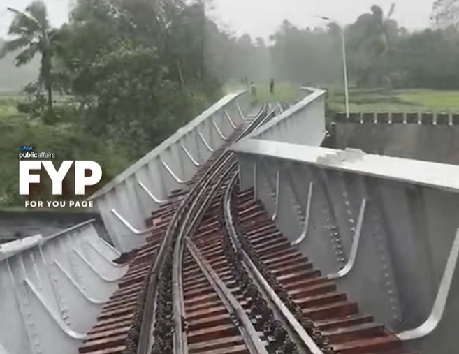 DOTr sets up repair of damaged PNR bridge in Albay