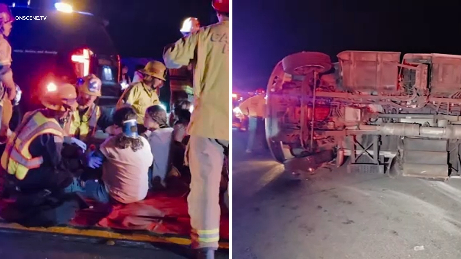 Bus carrying church group from OC overturns on highway near Running ...