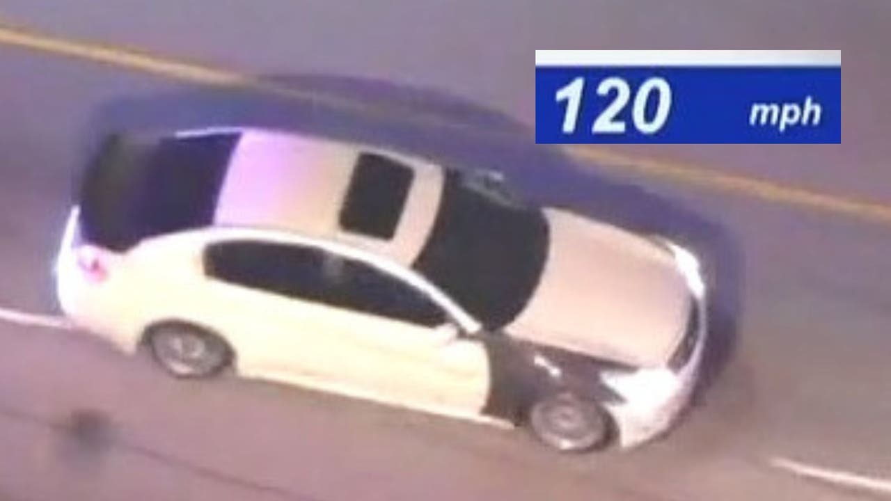 Police chase suspect clocked at going 120 mph across LA County