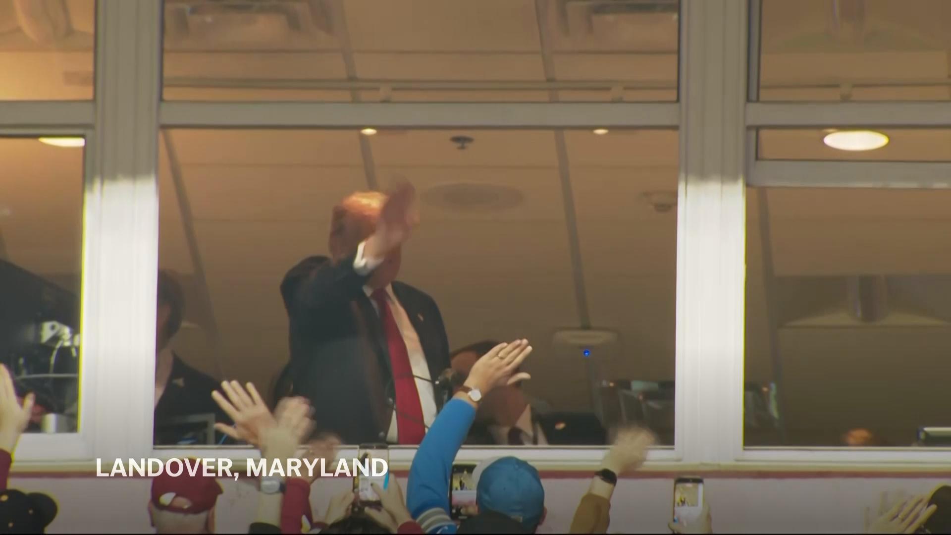 Donald Trump booed as the 1st sitting US president at a regular-season ...