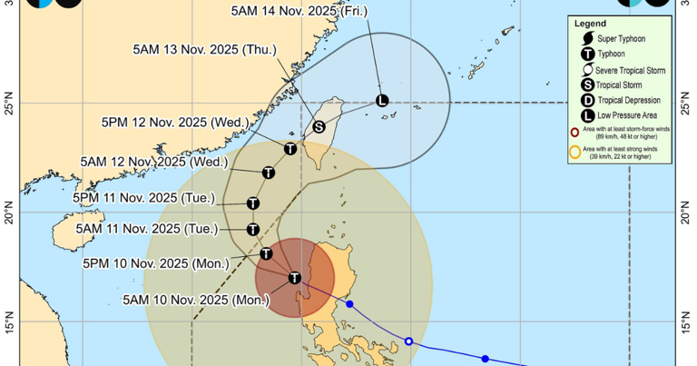 Typhoon Uwan weakens, expected to exit PAR on Nov. 11