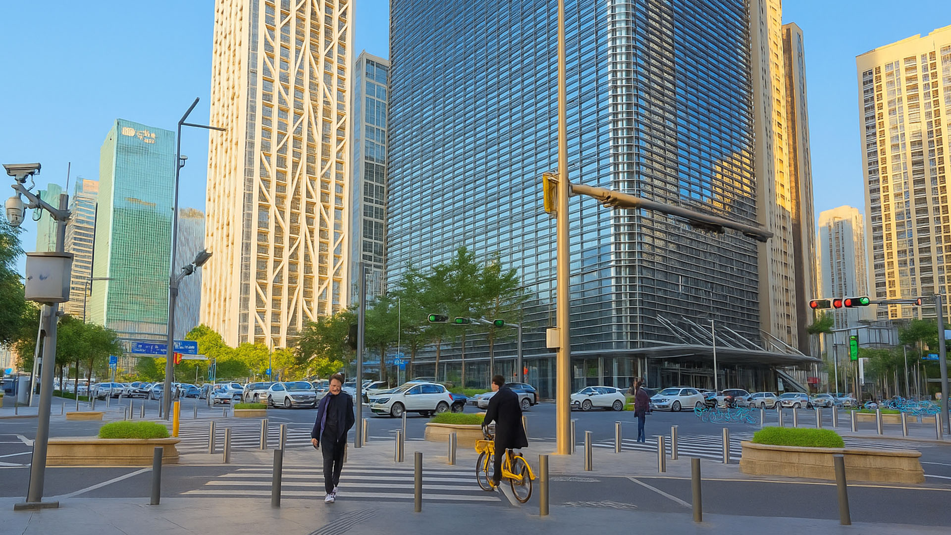 Stadtleben im Zentrum von Shenzhen